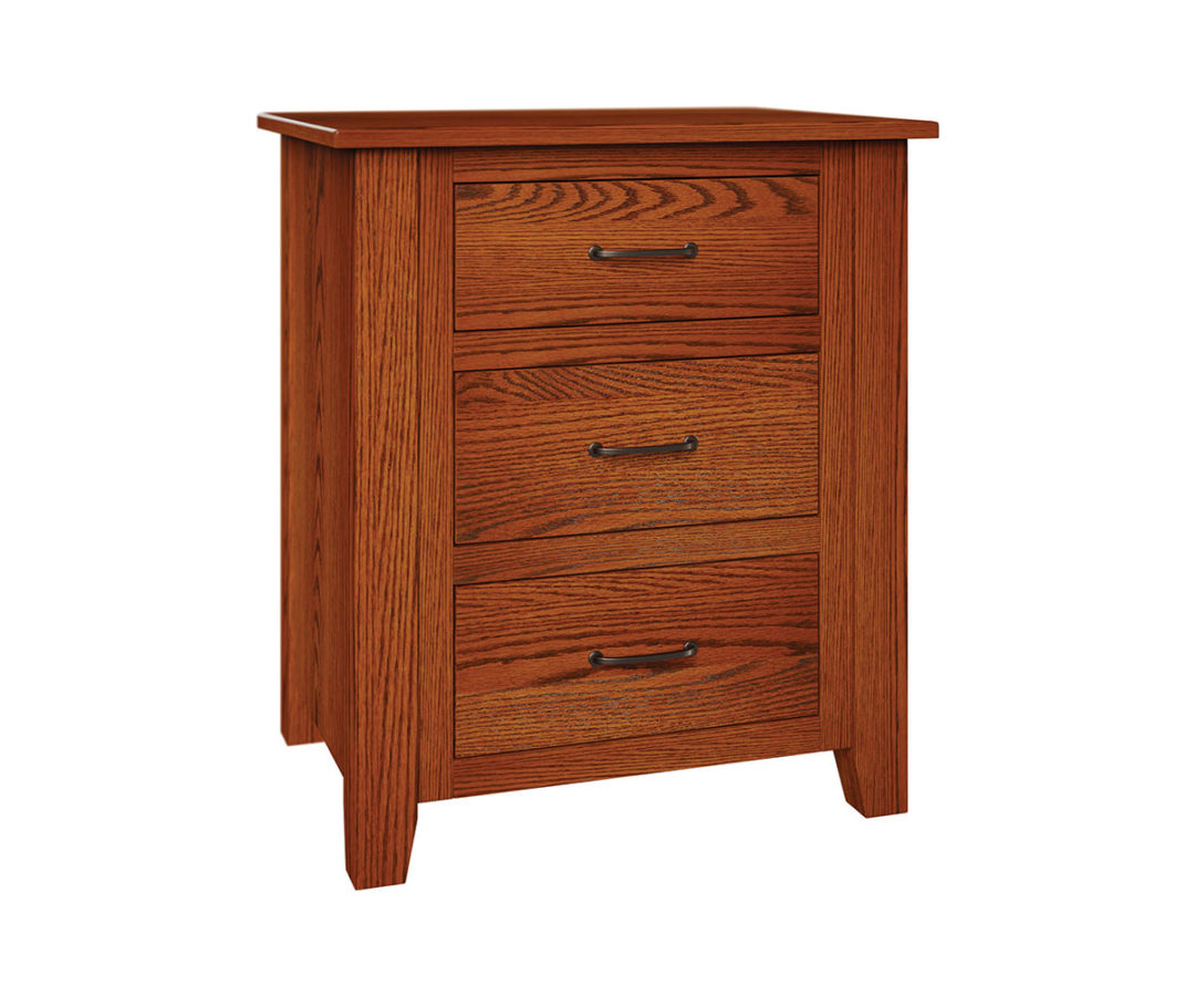 Shaker 3 Drawer Nightstand - Amish Crafted Furniture
