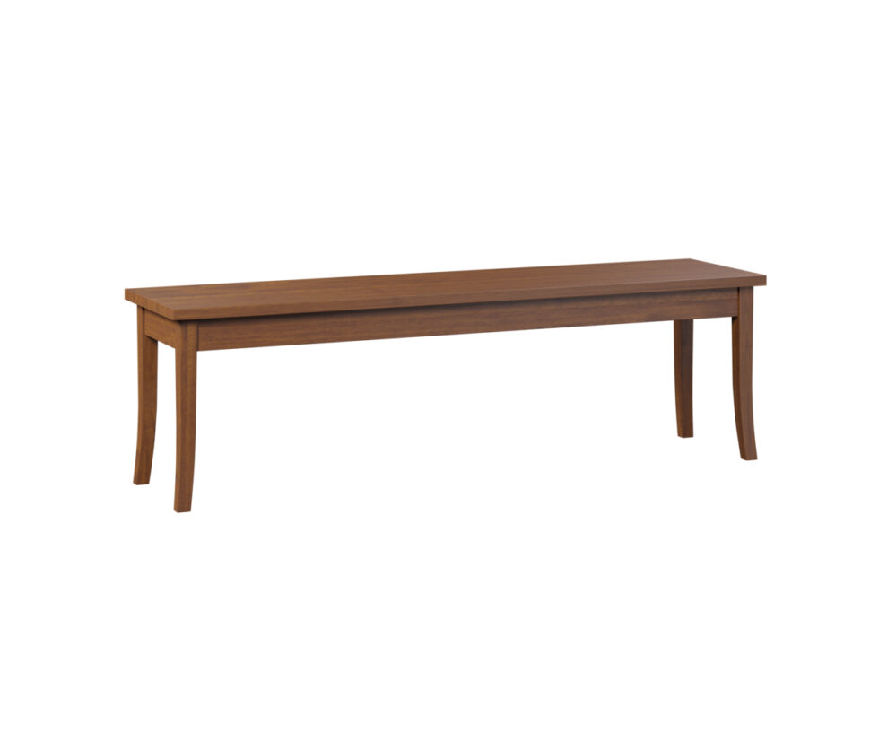 Curved Shaker Leg Bench - Amish Crafted Furniture