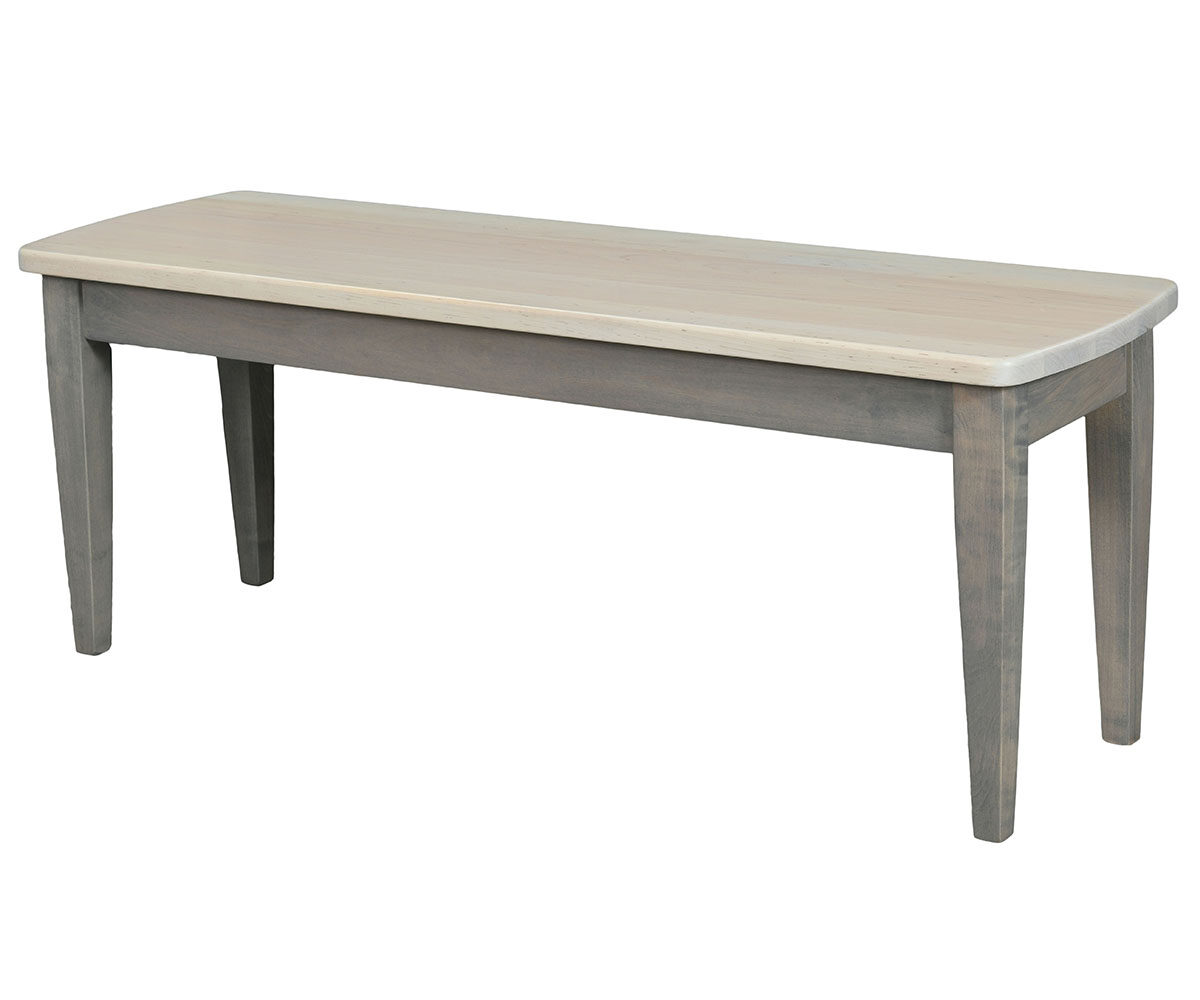 Bowed End Shaker Leg Bench - Amish Crafted Furniture